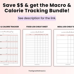 Macro Tracker Meal Planner, Calorie Weight Tracker, Digital Food ...