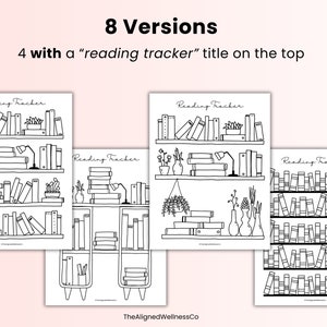Reading Tracker, Printable Book Reading Tracker, Digital Book Journal ...