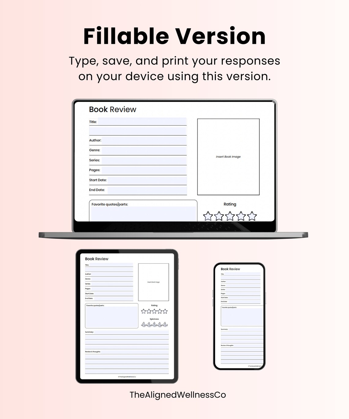 Book Review Template Printable, Book Review Printable, Goodnote Book ...