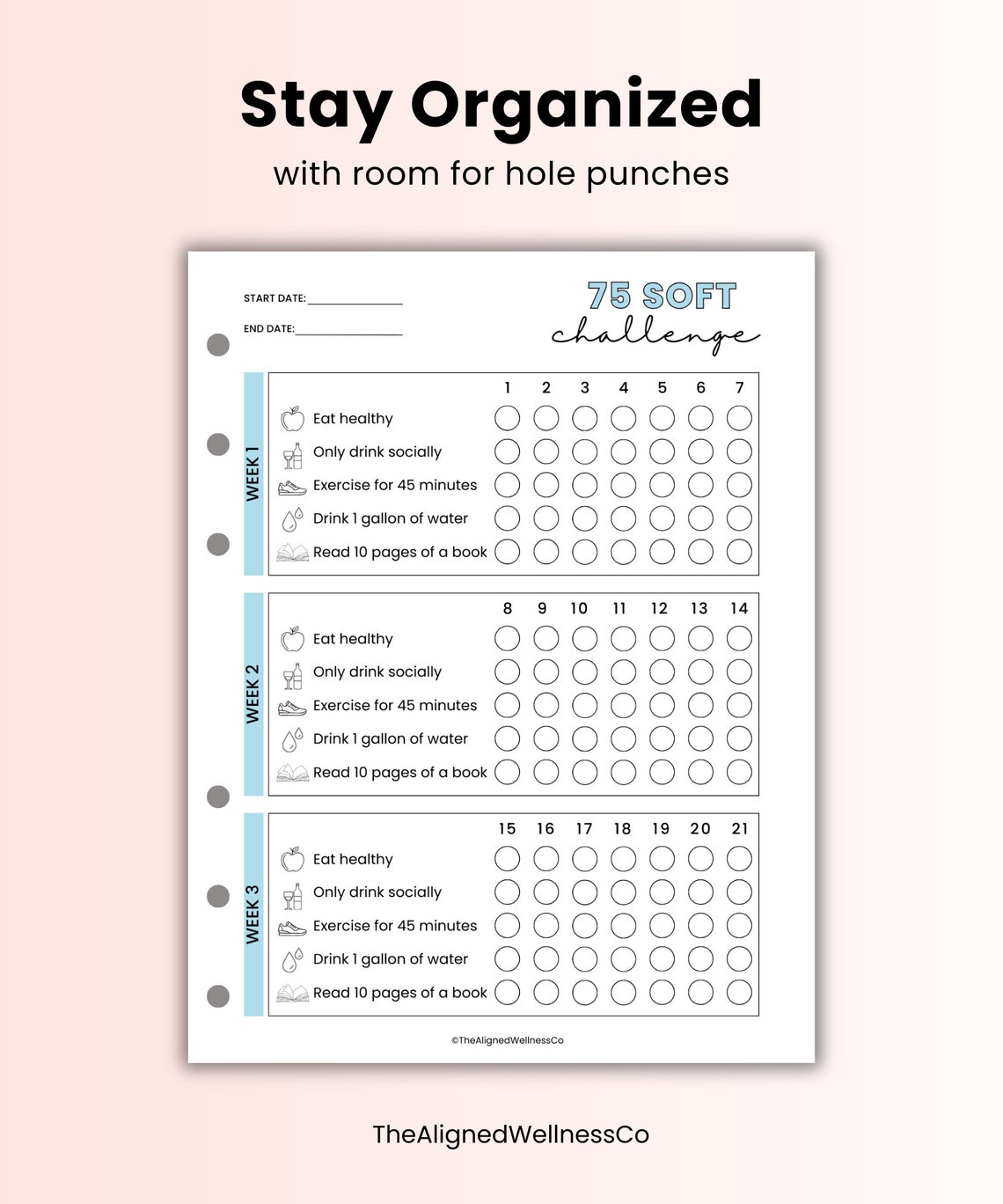 75 Soft Challenge Template EDITABLE, 75 Soft Challenge Printable, 75 ...