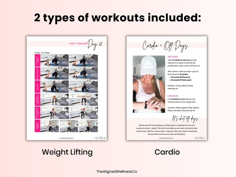 30 Day Workout Challenge Printable Pdf Guide, Weight Lifting Plan for ...