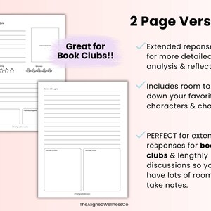 Book Review Template Goodnotes, Digital Reading Journal, Simple Book ...