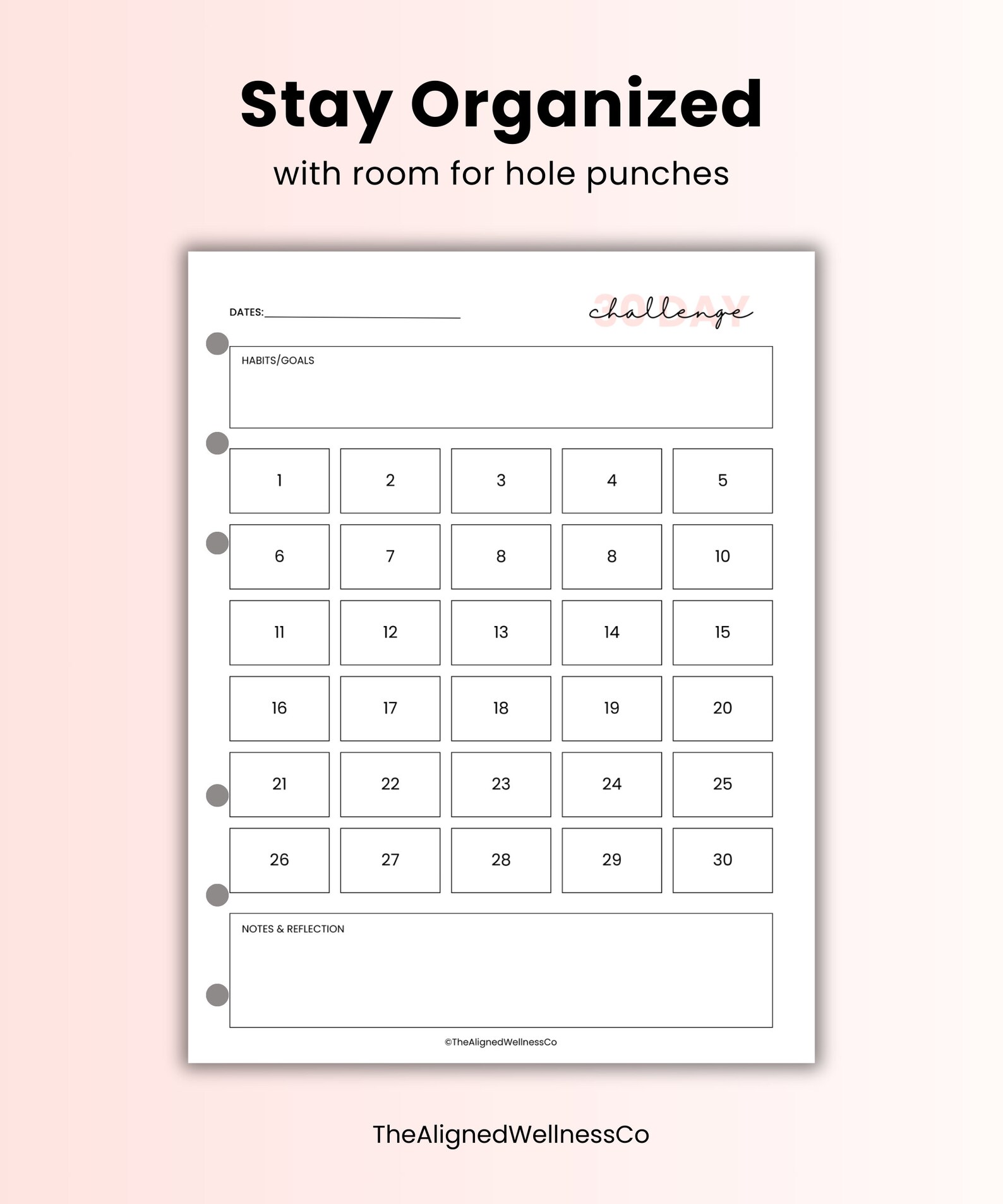 60 Day Habit Tracker Template, Printable 60 Day Challenge Tracker Pdf ...