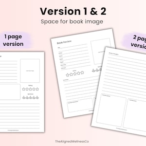 Book Review Template Goodnotes, Digital Reading Journal, Simple Book ...