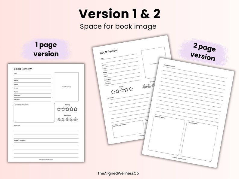 Book Review Template Goodnotes, Digital Reading Journal, Simple Book ...