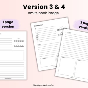 Book Review Template Goodnotes, Digital Reading Journal, Simple Book ...