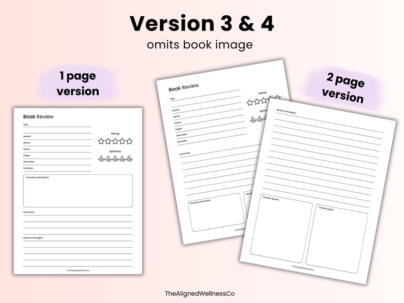 Book Review Template Goodnotes, Digital Reading Journal, Simple Book ...