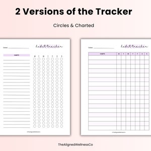 Weekly Habit Tracker Printable, Simple Habit Tracker, Minimalist Daily ...