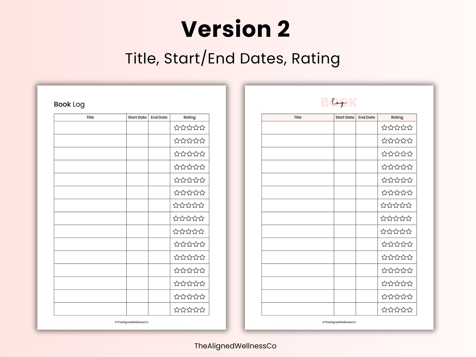 Reading Log Printable Template Goodnotes, Books to Read, Simple Digital ...