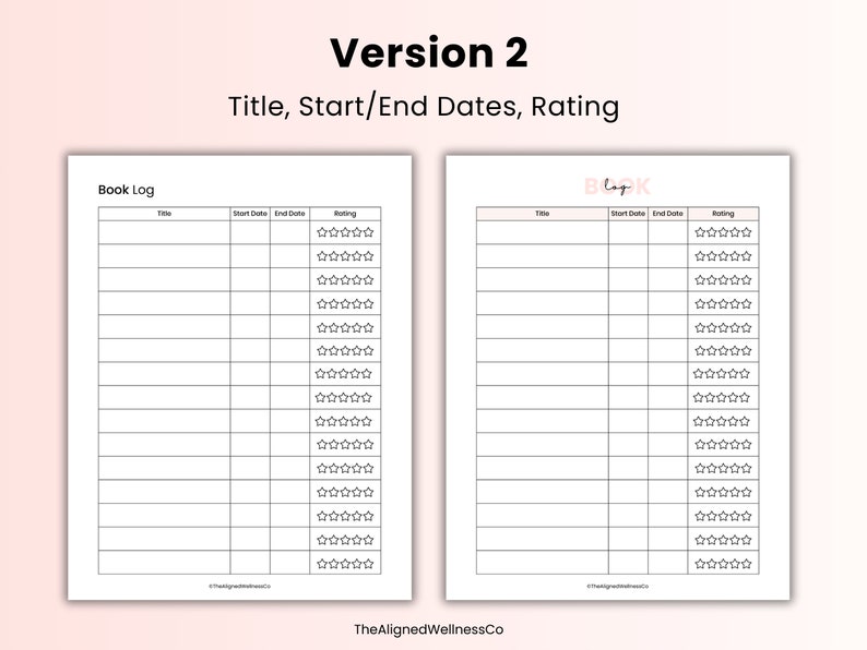 Reading Log Printable Template Goodnotes, Books to Read, Simple Digital ...