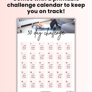 Printable 30 Day Fitness Challenge, Digital Workout Guide for Beginners ...
