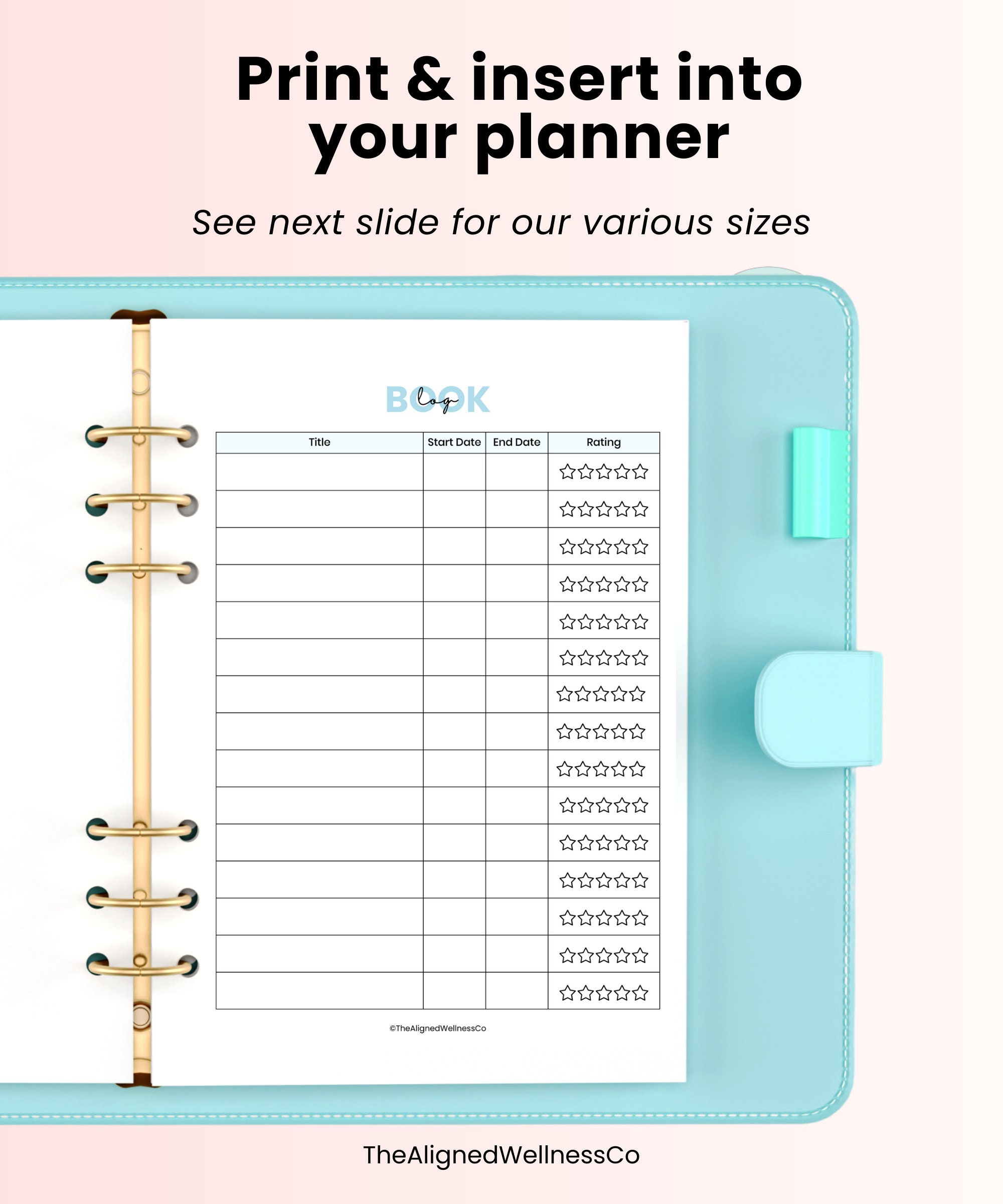 Reading Log Printable Template Goodnotes, Books to Read, Simple Digital ...