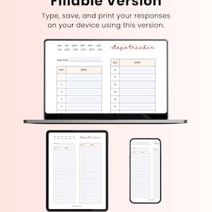 Monthly Step Tracker Printable, Daily Steps Record, Walking Journal ...