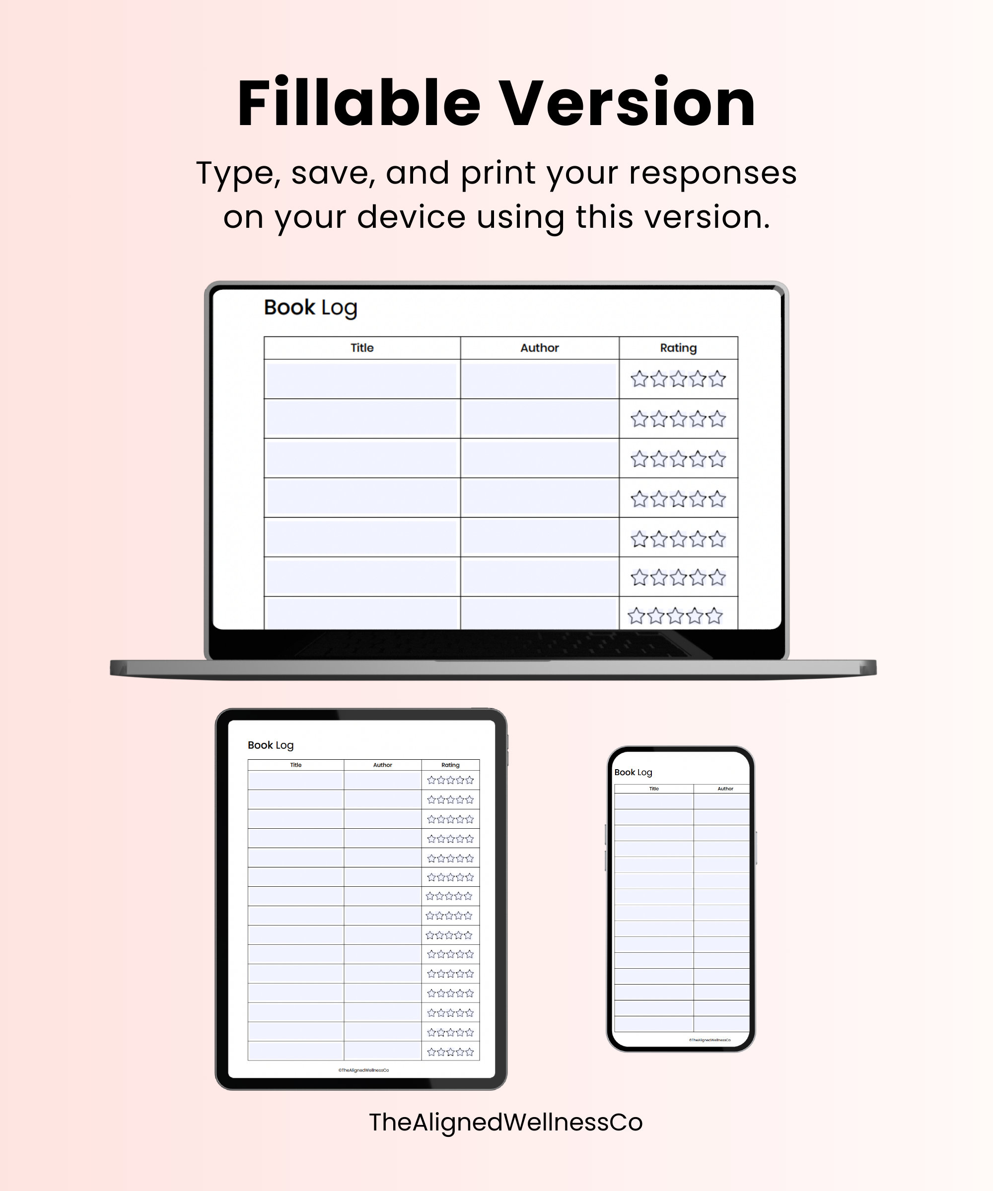 Reading Log Printable Template Goodnotes, Books to Read, Simple Digital ...
