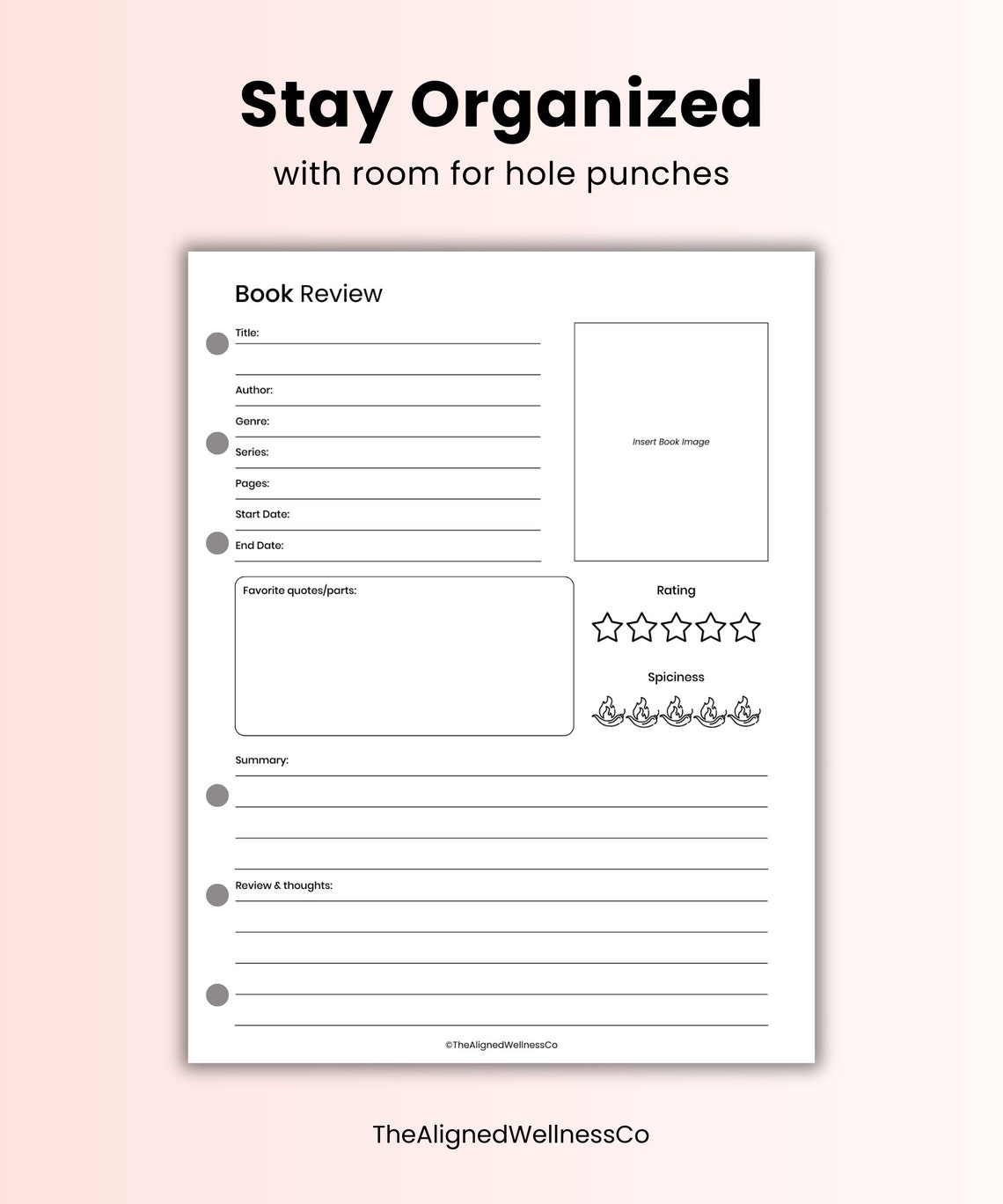 Book Review Template Printable, Book Review Printable, Goodnote Book ...