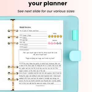 Book Review Template Goodnotes, Digital Reading Journal, Simple Book ...