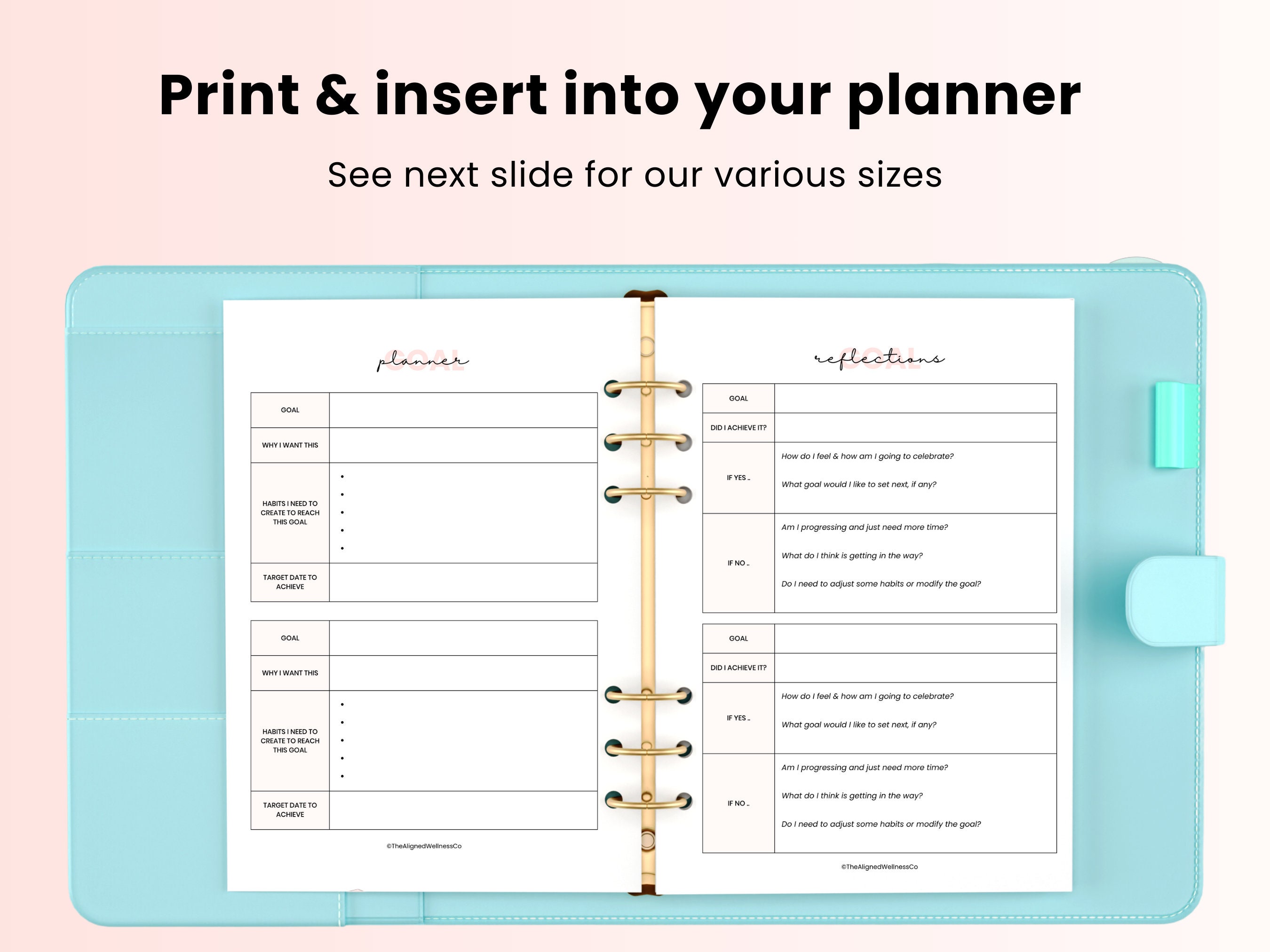 Monthly Goal Setting Worksheet and Goal Reflection Bundle - Etsy
