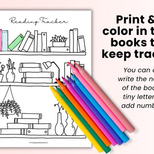 Reading Tracker, Printable Book Reading Tracker, Digital Book Journal ...