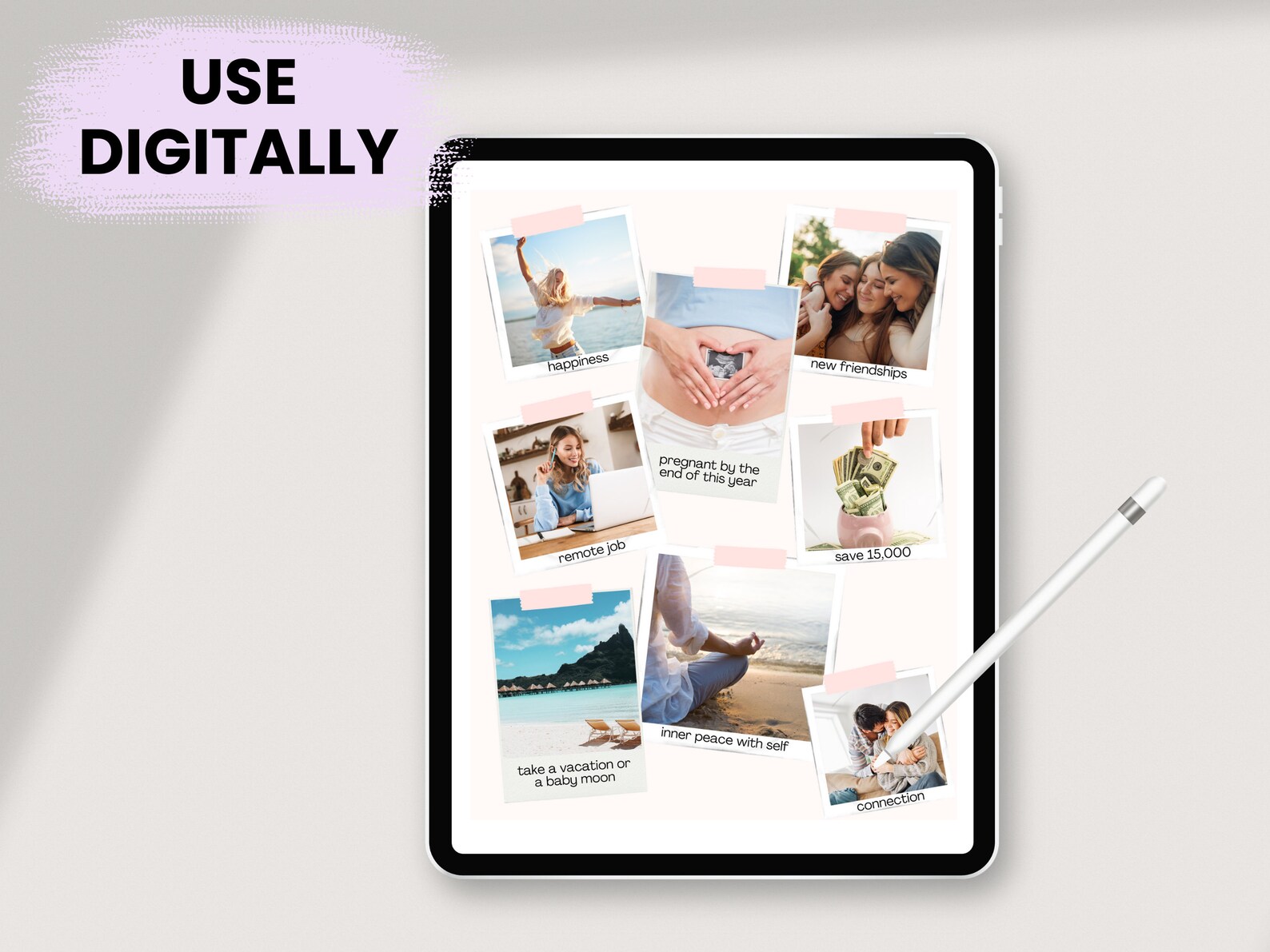 Vision Board 2024, Vision Board Template, Digital Vision Boards ...