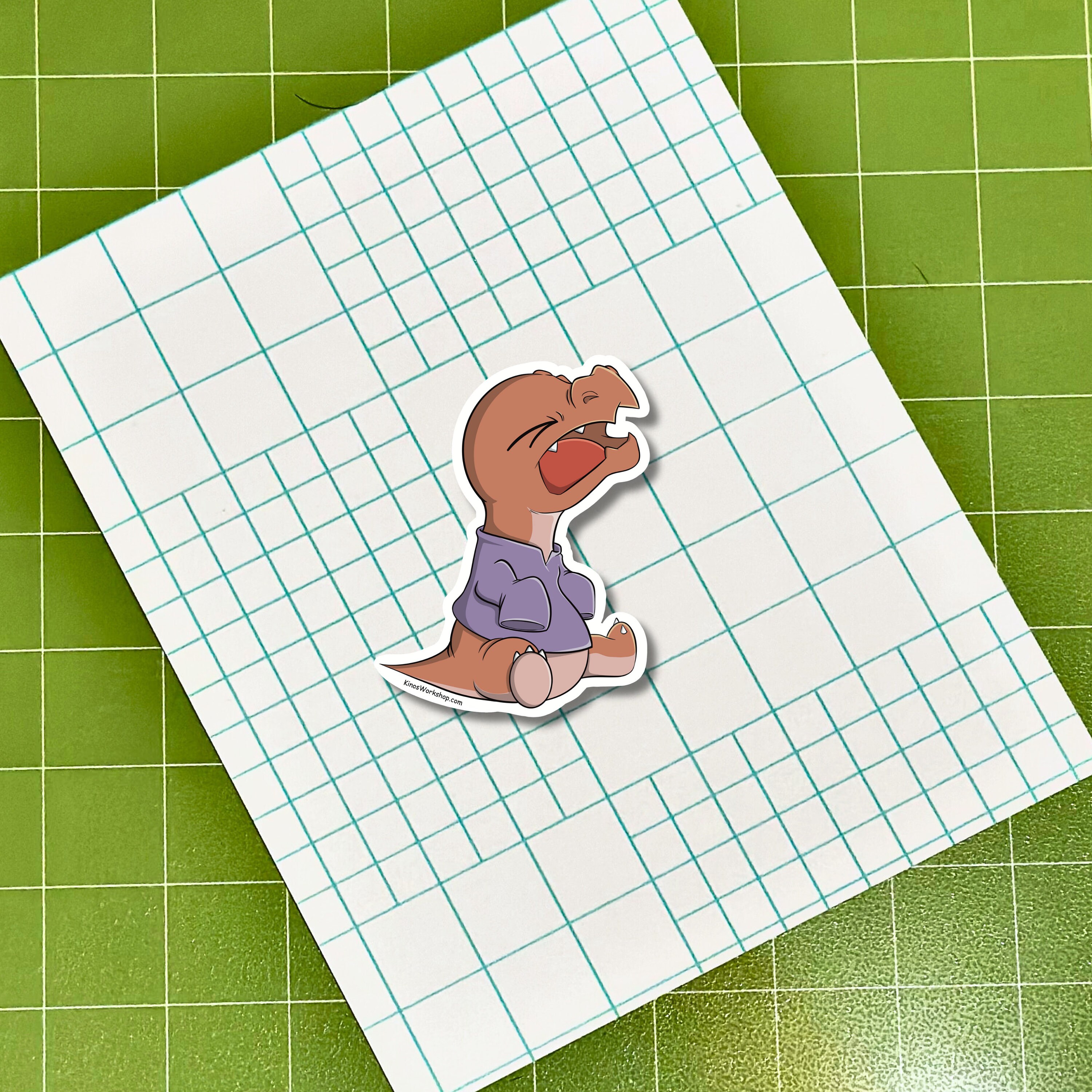 Rexy the T-rex Stickers Dinosaur Kawaii Water Resistant Vynal - Etsy