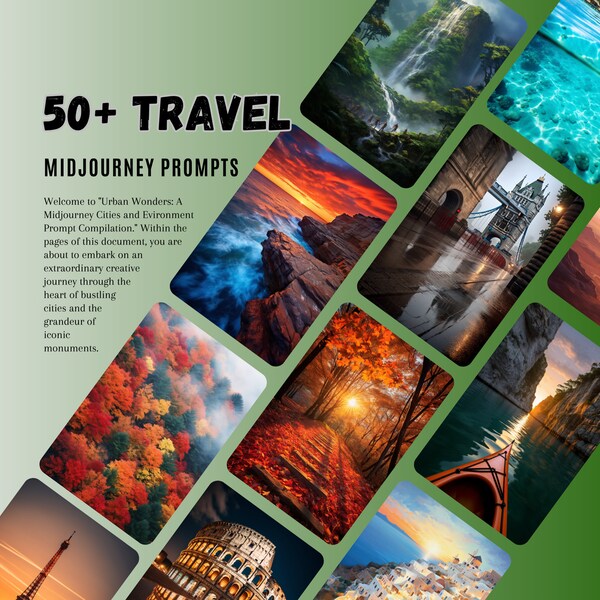 Travel Poster Midjourney Prompts - Etsy