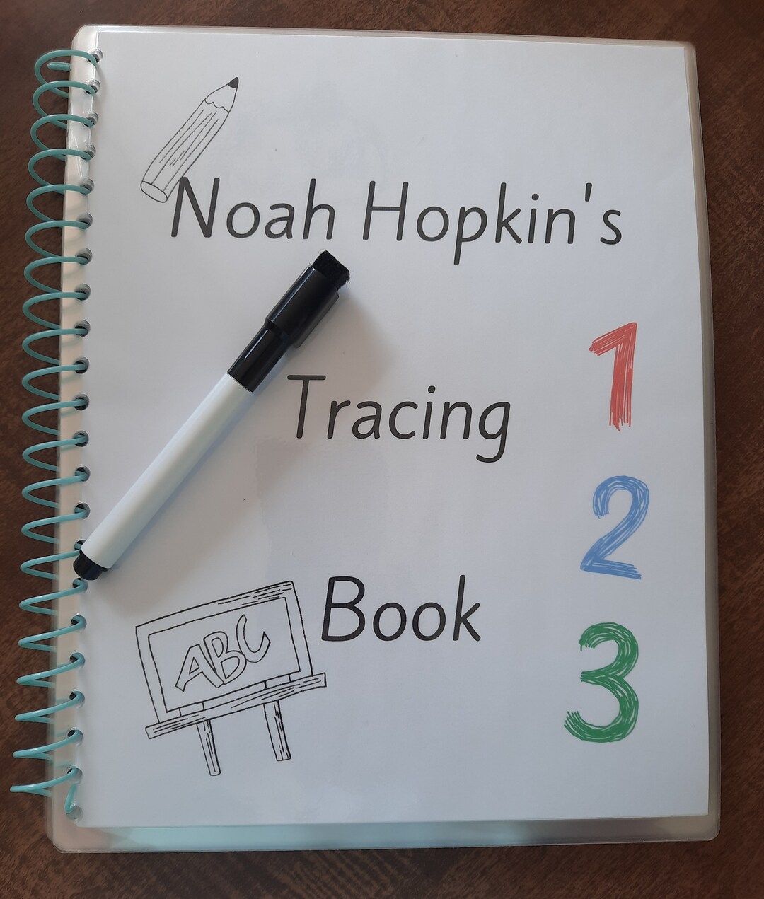 Dry Erase Tracing Notebook, Name Tracing, Letters, Numbers, Shapes ...