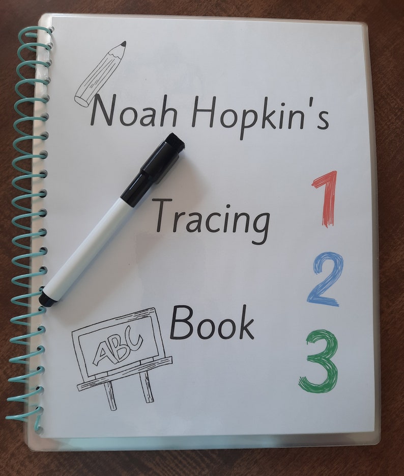Dry Erase Tracing Notebook, Name Tracing, Letters, Numbers, Shapes ...