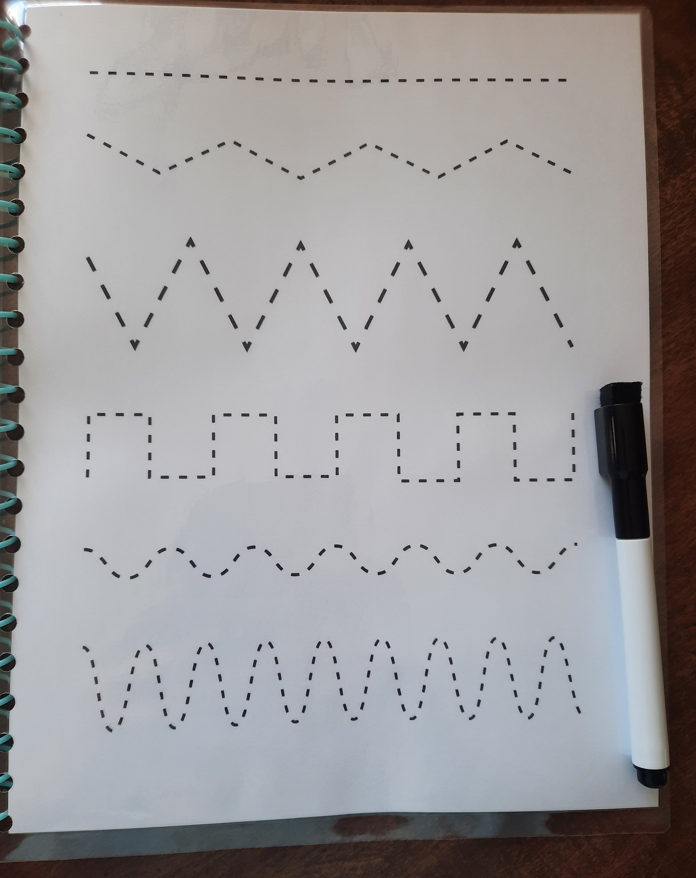 Dry Erase Tracing Notebook, Name Tracing, Letters, Numbers, Shapes ...