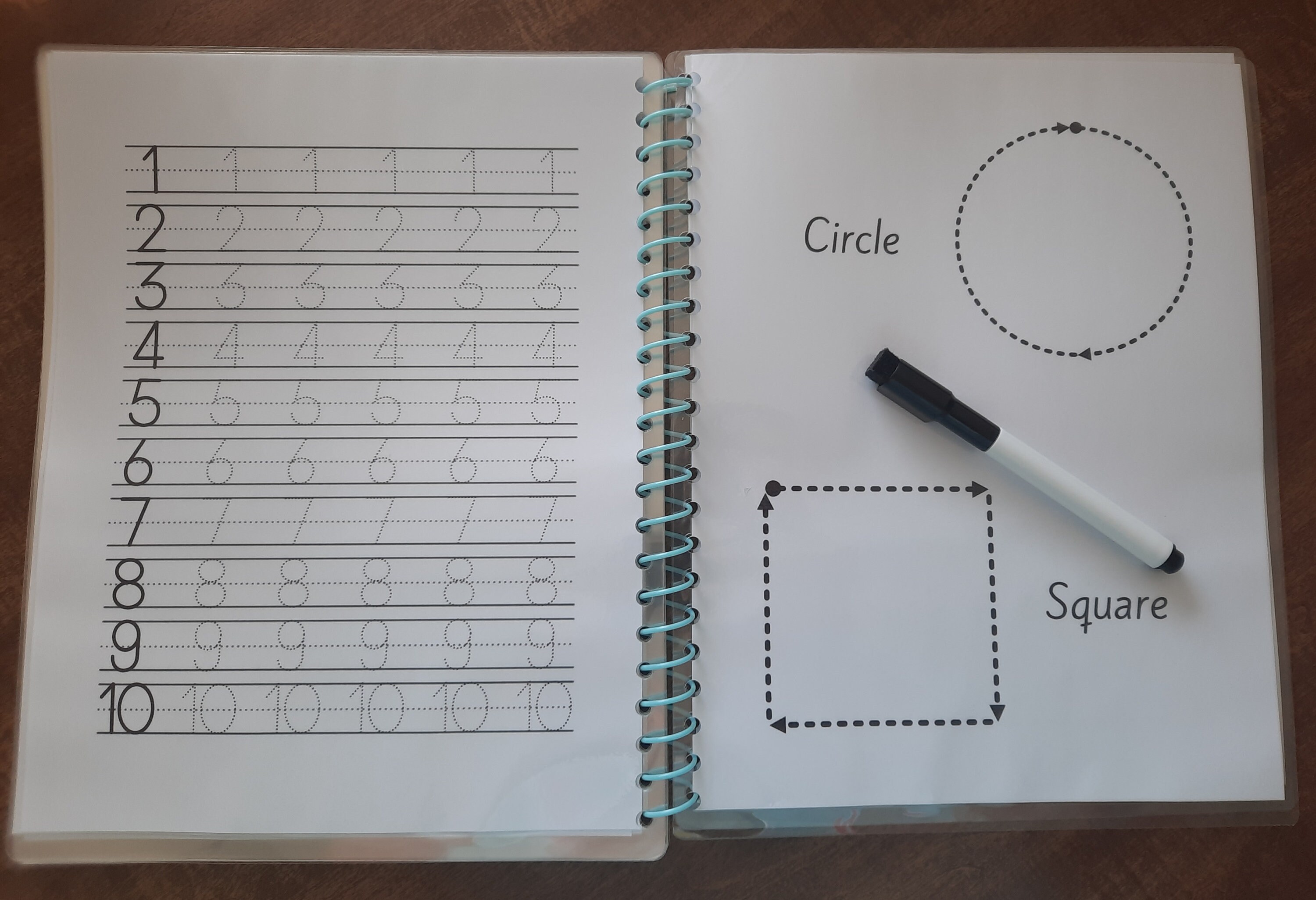 Dry Erase Tracing Notebook, Name Tracing, Letters, Numbers, Shapes ...