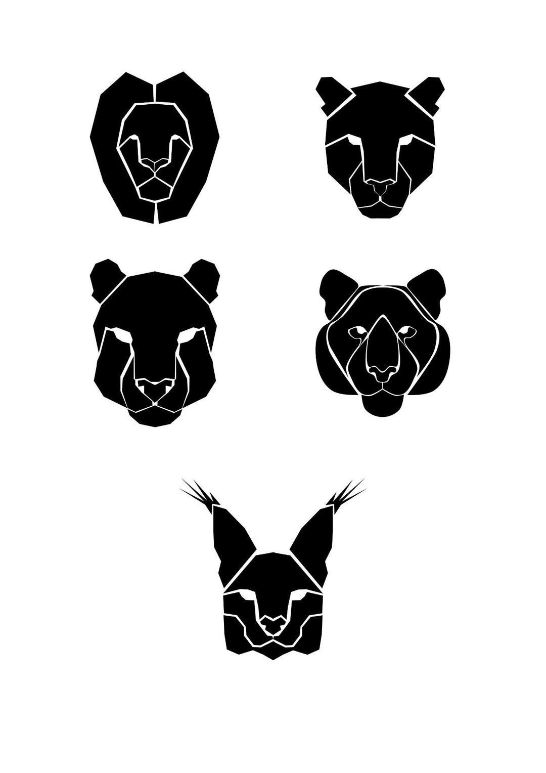5 Animals Illustrations Bundle Animals for Cricut - Etsy