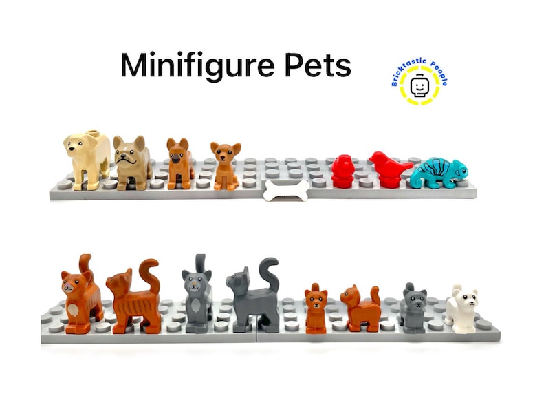 Minifigure Pets, Lego Dog, Lego Cat, Lego Pets, Customized Gift, Unique ...