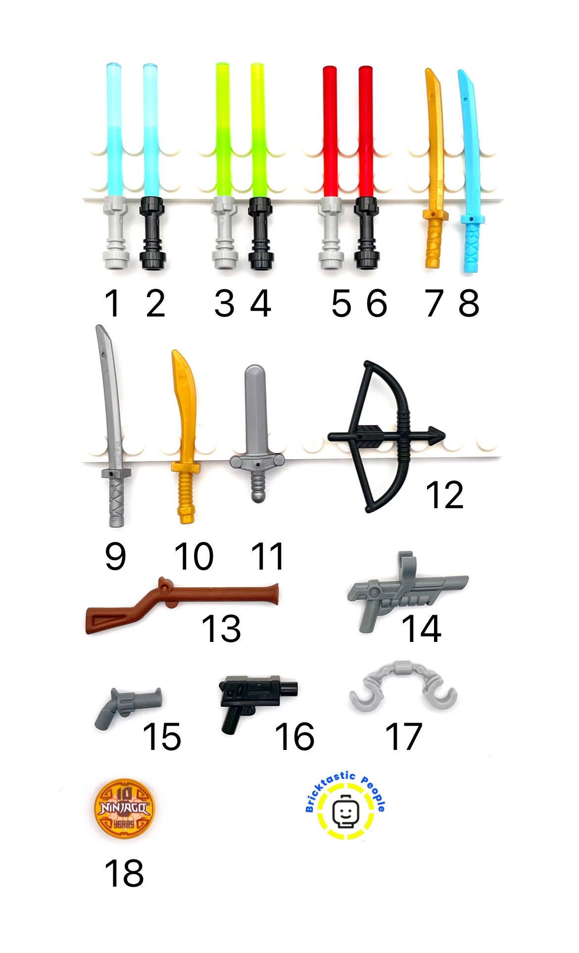 Minifigure Weapons and Critters, Lego Weapons, Lego Accessories ...