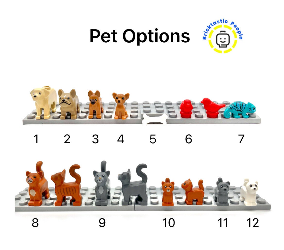 Minifigure Pets, Lego Dog, Lego Cat, Lego Pets, Customized Gift, Unique ...