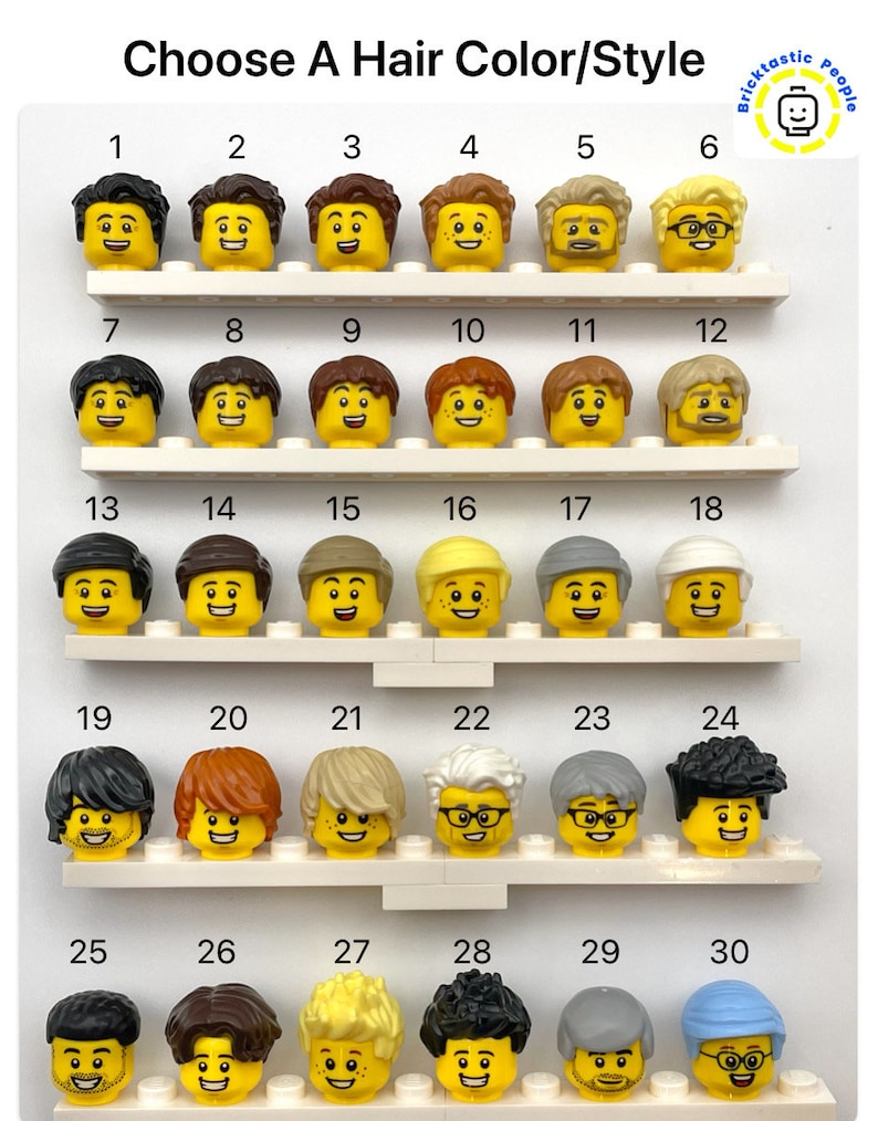 Customized Minifigure, Lego Hair - Etsy
