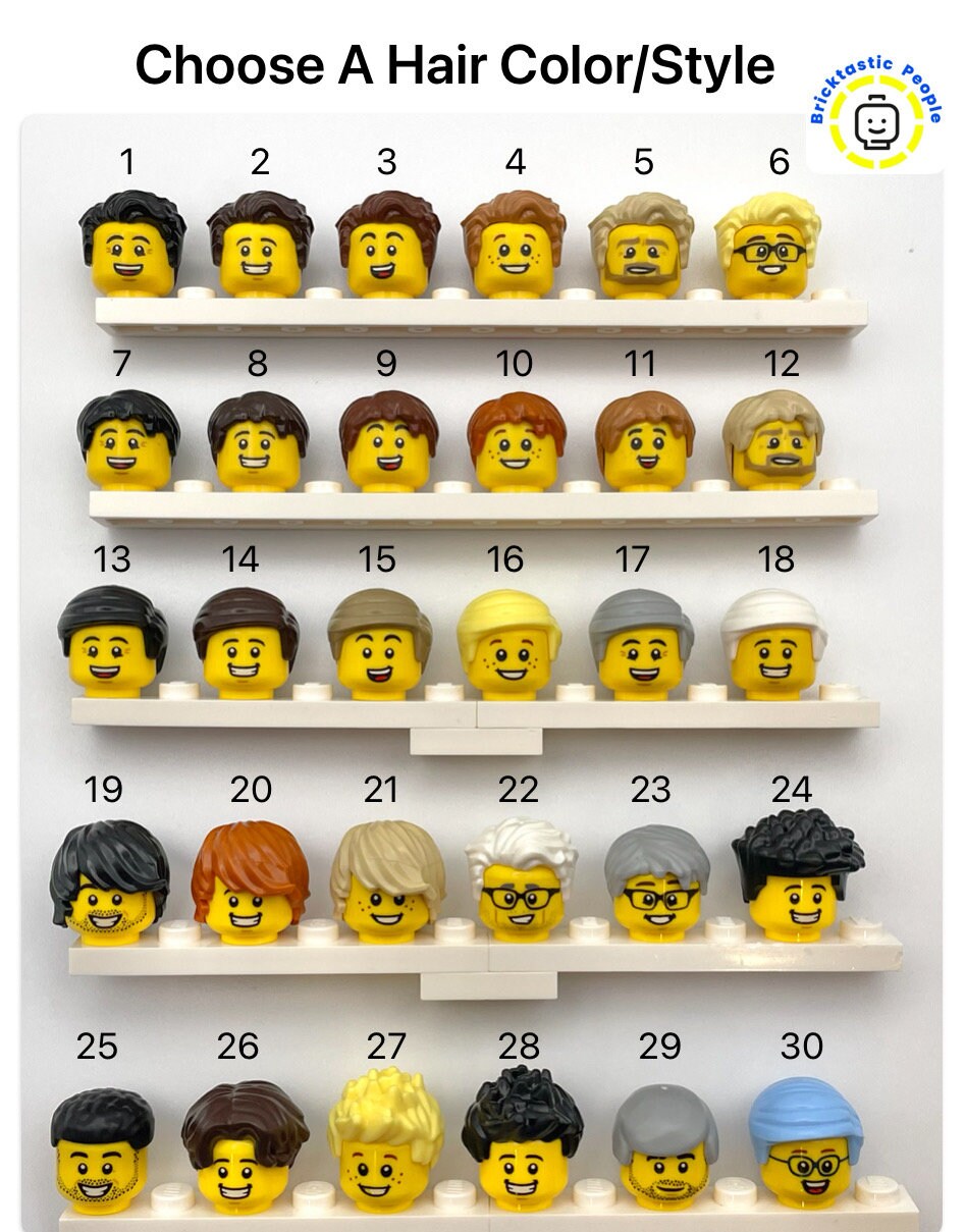 Customized Minifigure, Lego Hair - Etsy