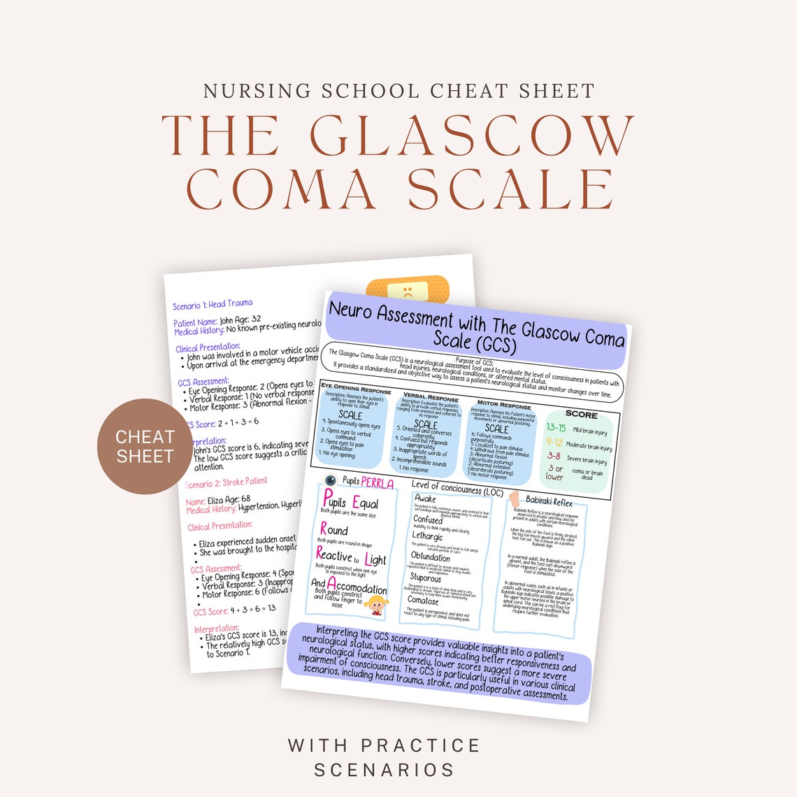 Neuro Assessment With Glascow Coma Scale | Nursing School Study Guide ...
