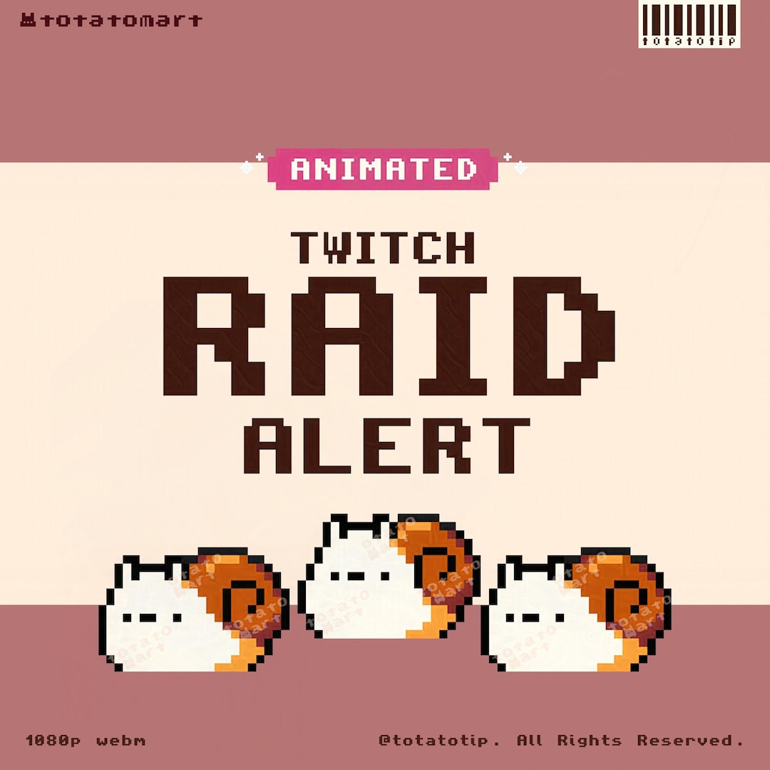 Snail Twitch Raid Alert | Cute Pixel Slug Stream Overlay | Kawaii Cozy ...