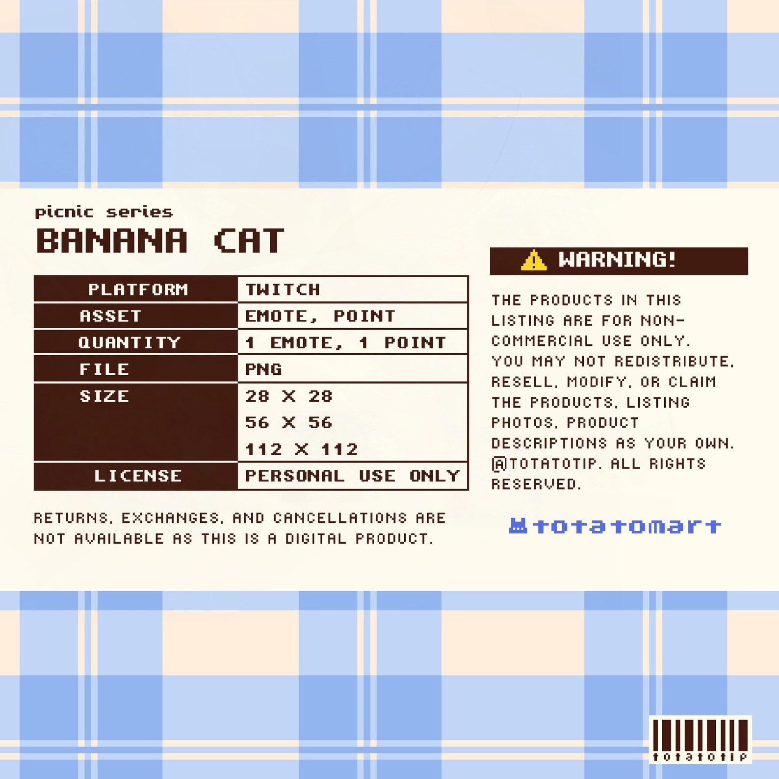 Crying Banana Cat Twitch Emote, Cute Animated Pixel Twitch Emotes ...