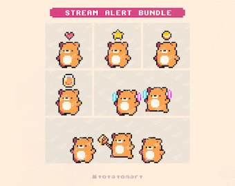 Mushroom Stream Alert BUNDLE | Cute Pixel Forest Twitch Overlay ...