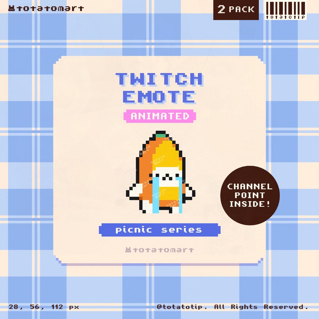 Crying Banana Cat Twitch Emote, Cute Animated Pixel Twitch Emotes ...