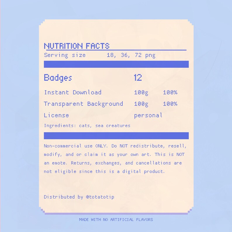 Cat Sea Animals Twitch Badges, Cute Twitch Sub Badge, Pixel Bit Badges ...