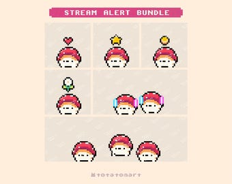 Honey Bear Stream Alert BUNDLE | Cute Pixel Stream Alerts | Kawaii Cozy ...
