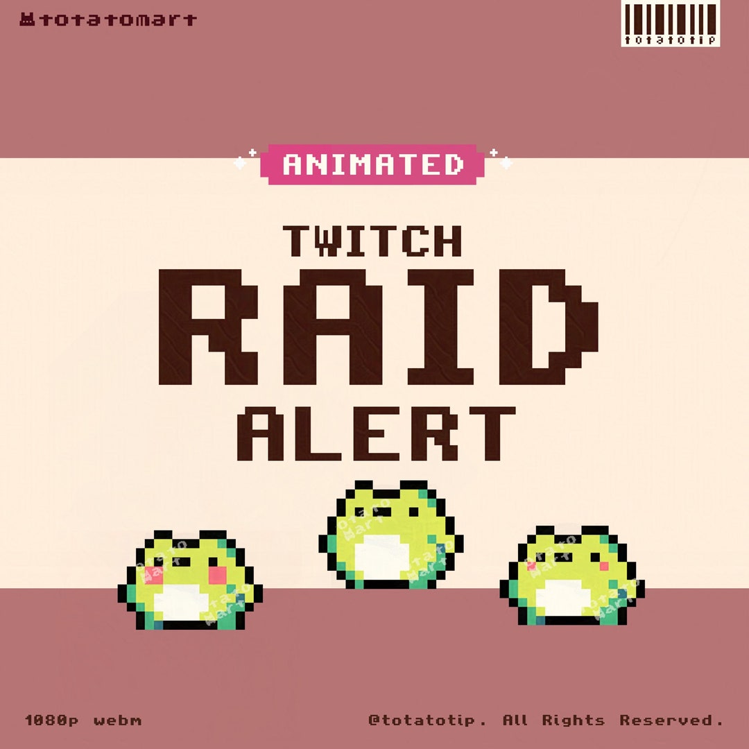 Frog Twitch Raid Alert | Cute Pixel Forest Stream Overlay | Kawaii Cozy ...