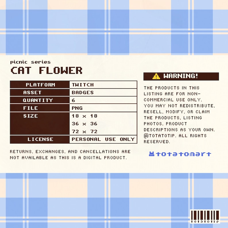 Cat Flower Twitch Badges, Cute Twitch Sub Badge, Pixel Bit Badges for ...