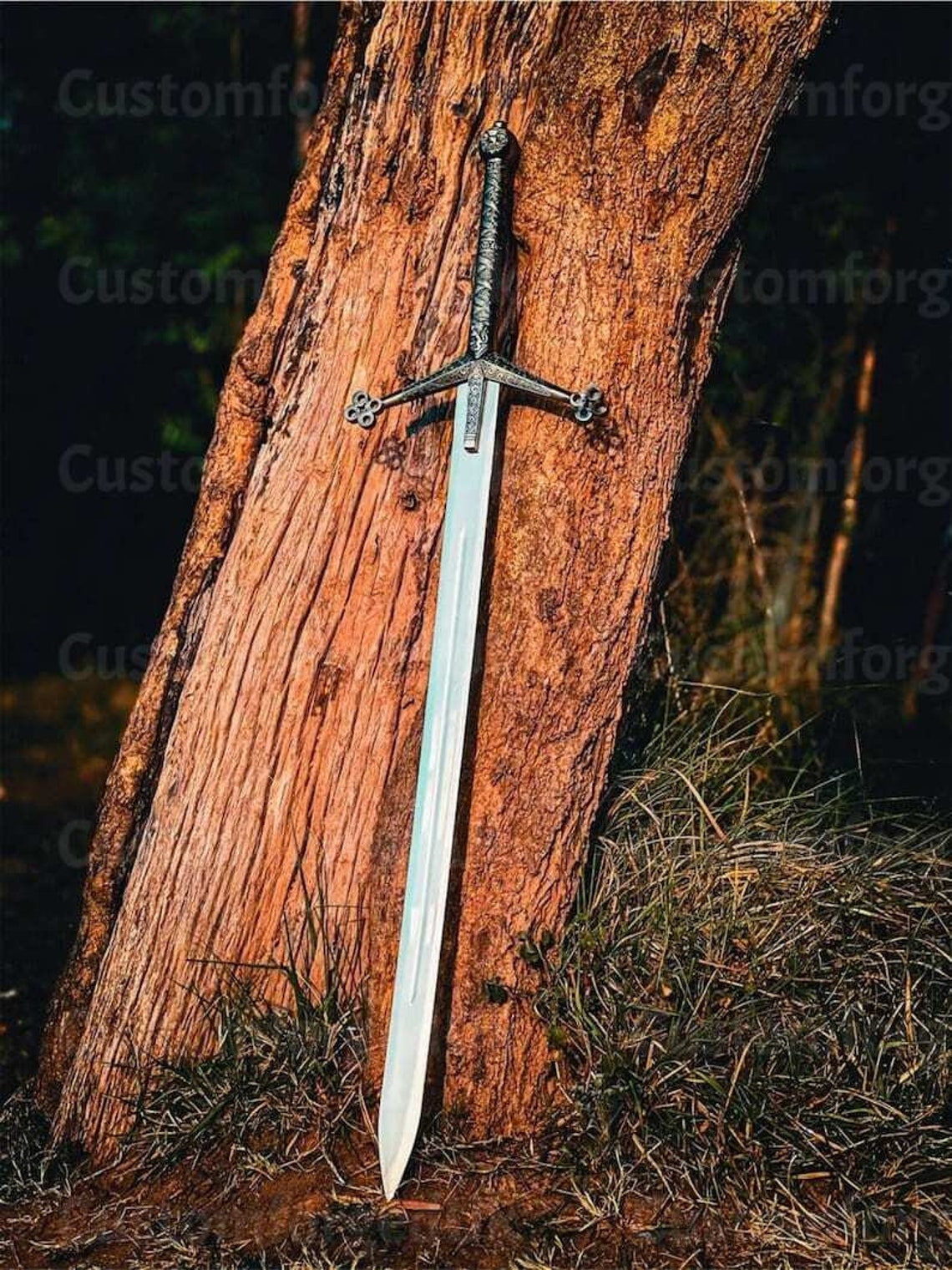 Handmade Scottish Claymore Sword With Sheath. Medieval Swords, Witcher ...