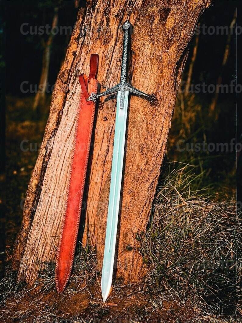 Handmade Scottish Claymore Sword With Sheath. Medieval Swords, Witcher ...