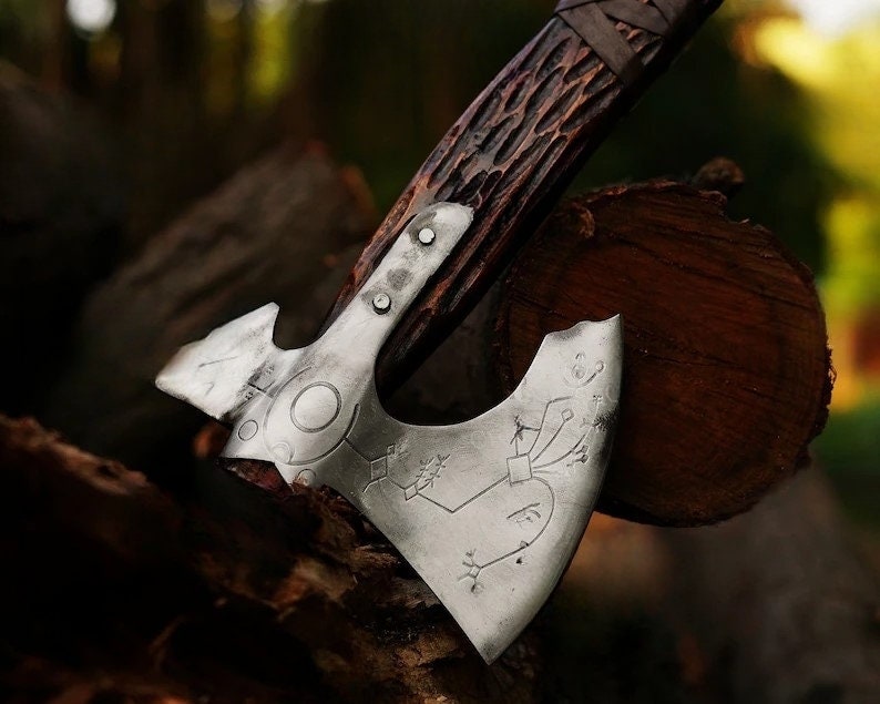 God of War Leviathan Axe, Handmade Leviathan Axe Replica, Kratos Axe ...