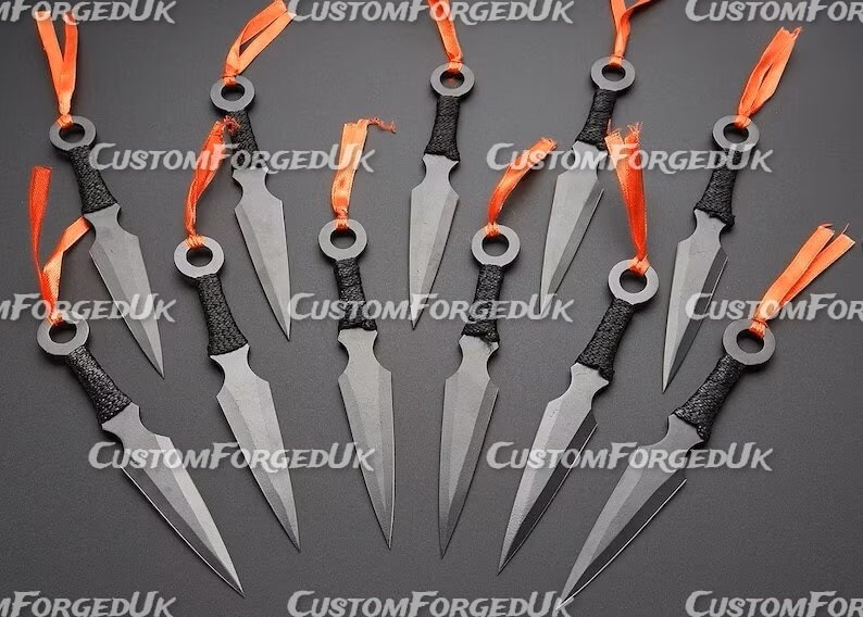 Handmade 12 Throwing Knives Set With Sheath. Christmas Gift Handmade ...