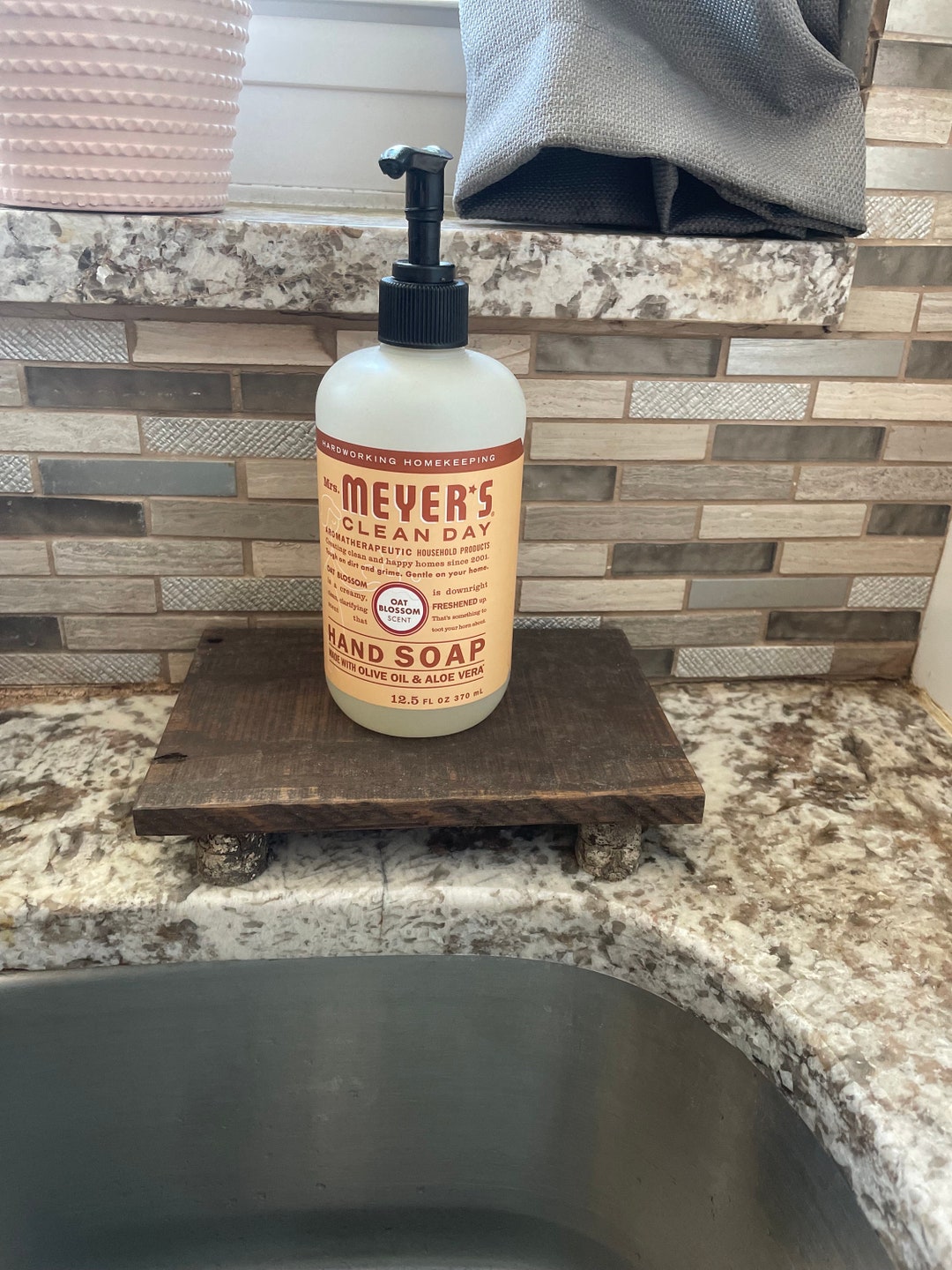 Wood Riser, Plant Stand, Countertop Tray, Wood Tray, Vanity Stand, Sink ...