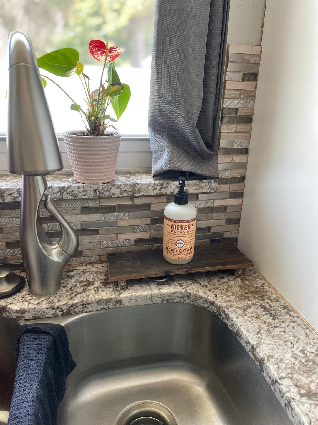 Wood Riser, Plant Stand, Countertop Tray, Wood Tray, Vanity Stand, Sink ...